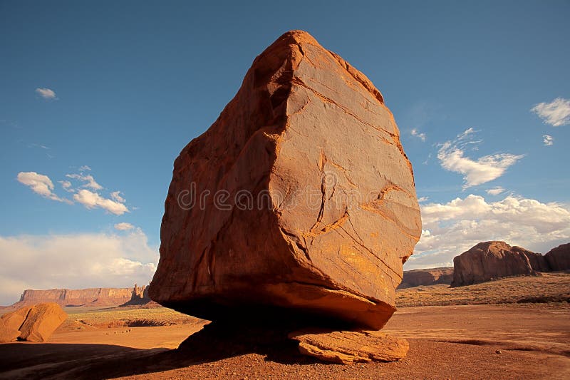 The Cube In Monument Valley Stock Image - Image of location, imposing ...