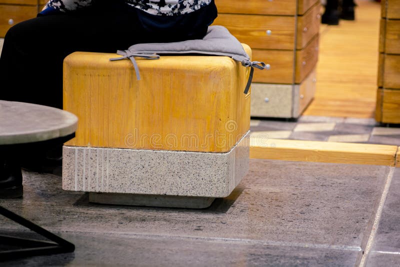 Cube-shaped Chairs for Street and Park Landscaping Stock Photo - Image ...