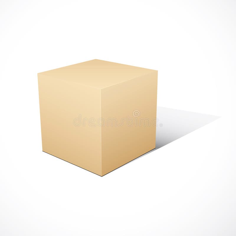 Cube-shaped Package Box stock vector. Illustration of vertical - 14935518