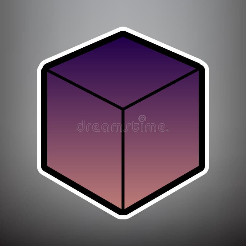 Cube Sign Illustration. Vector Stock Vector - Illustration of mark ...