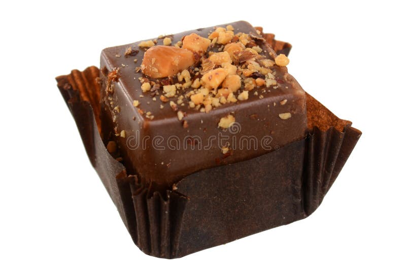 Cube simple en chocolat photo stock. Image du cuvette - 109865186
