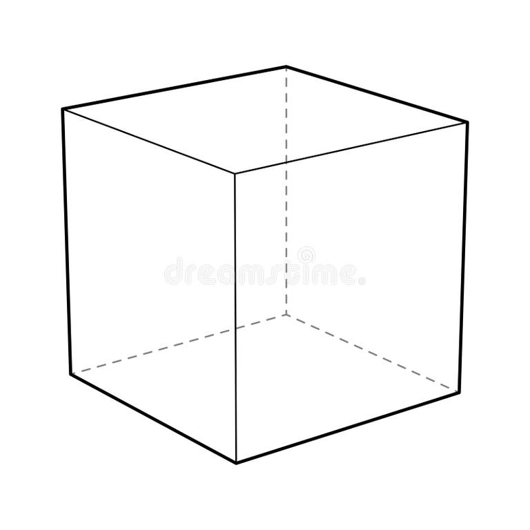 Cube Stereometric Shape Composition Stock Vector - Illustration of ...