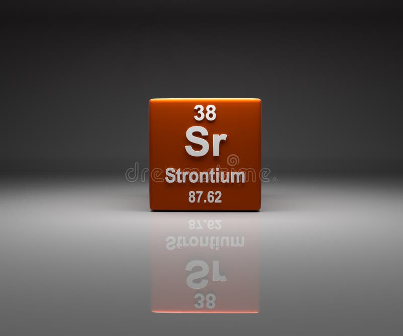 Cube with Strontium Number 38 Periodic Table Stock Illustration ...