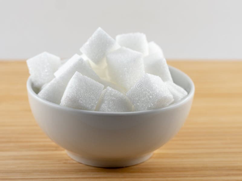 0553_Cube Sugar in a White Bowl Standing on the Kitchen Table Stock ...
