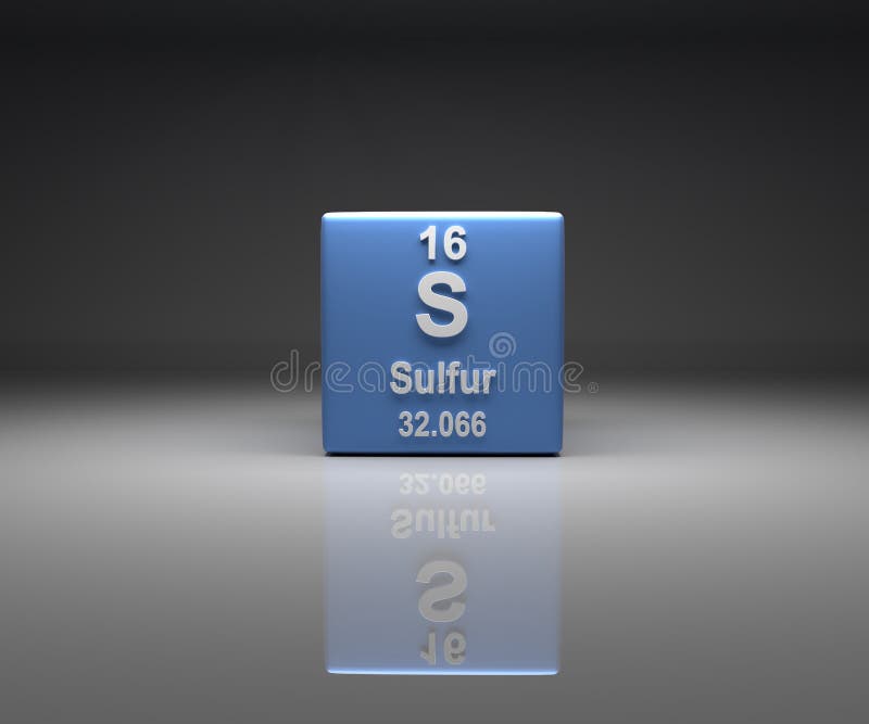 Cube with Sulfur Number 16 Periodic Table Stock Illustration ...