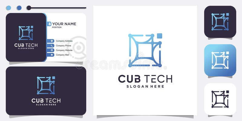Cube Tech Logo with Modern Abstract Concept Premium Vector Stock Vector ...