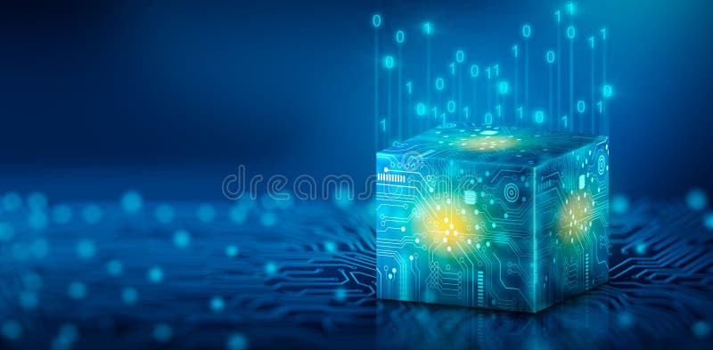 Cube Computing Technology. Cloud Data and Internet Security Stock ...