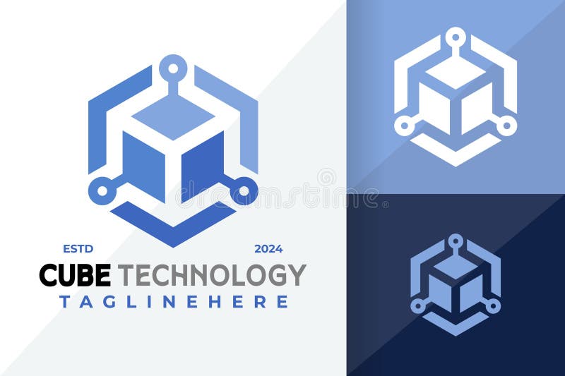 Cube Technology Logo Icon Vector Design Illustration Stock Vector ...