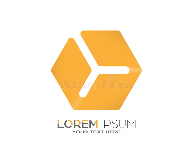 Cube. Template of an Abstract Geometric Logo, Sticker, Emblem or Label ...