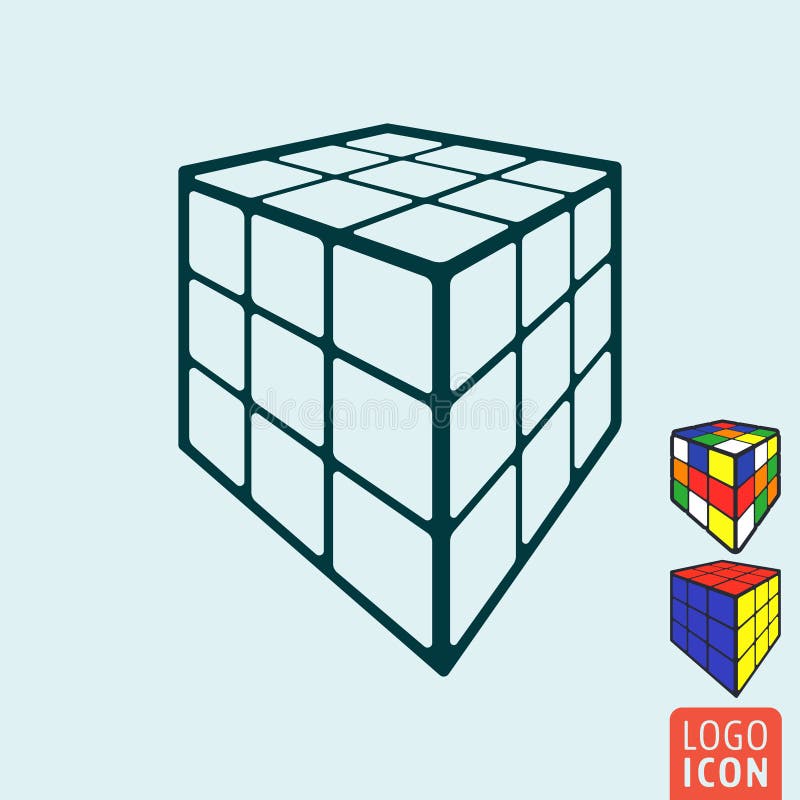 Cube Toy Icon. 3d Combination Puzzle Cube Editorial Stock Image ...