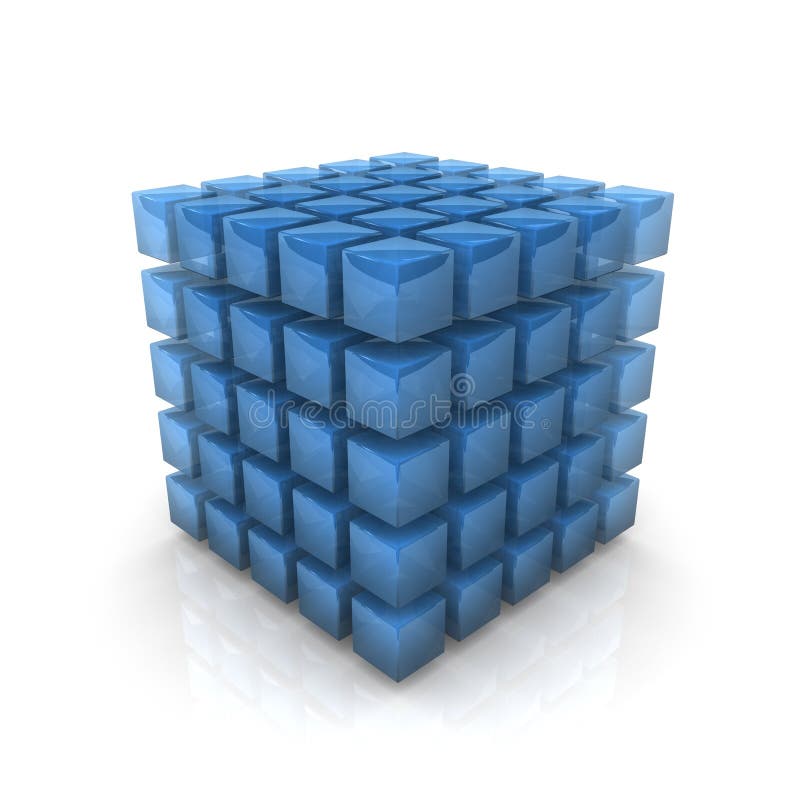 Cube transparent bleu illustration stock. Illustration du contexte ...