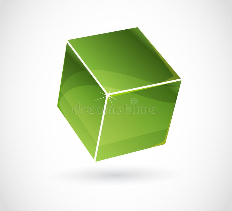 3D Cube. Vector Illustration Stock Illustration - Illustration of ...