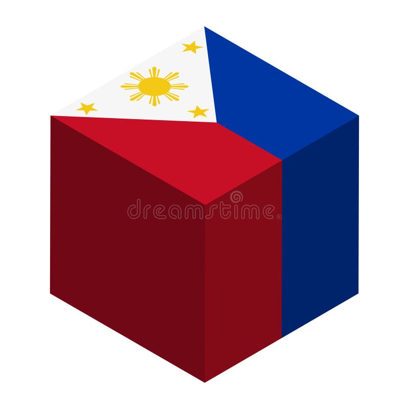 Cube Vector Flag of Philippines Stock Vector - Illustration of world ...
