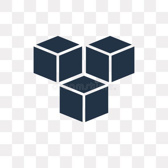 Cube Vector Icon Isolated on Transparent Background, Cube Trans Stock ...