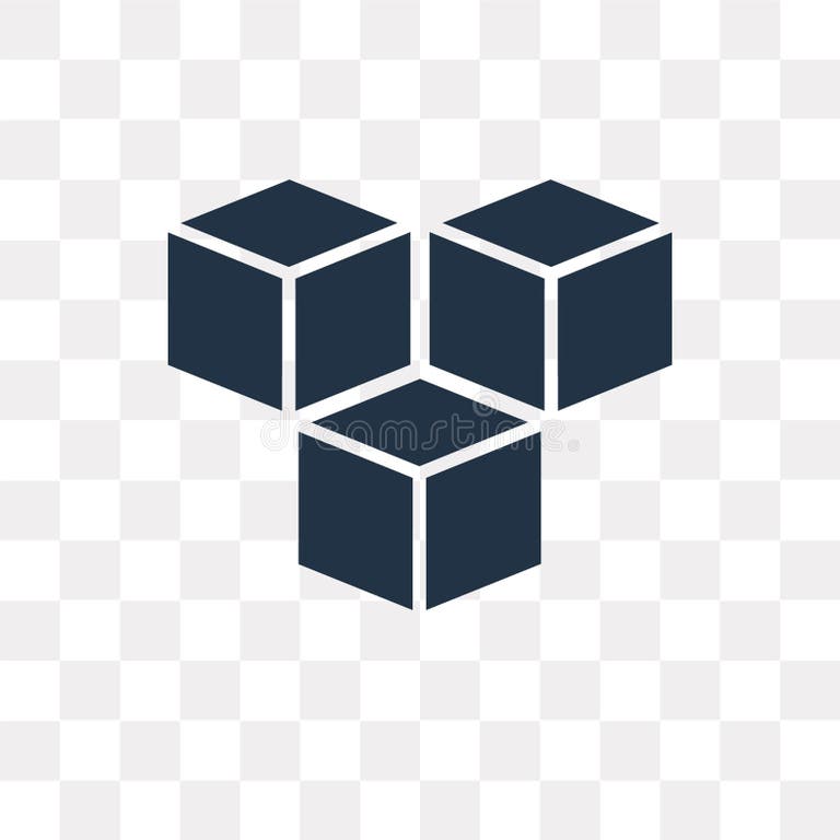 Cube Vector Icon Isolated on Transparent Background, Cube Trans Stock ...