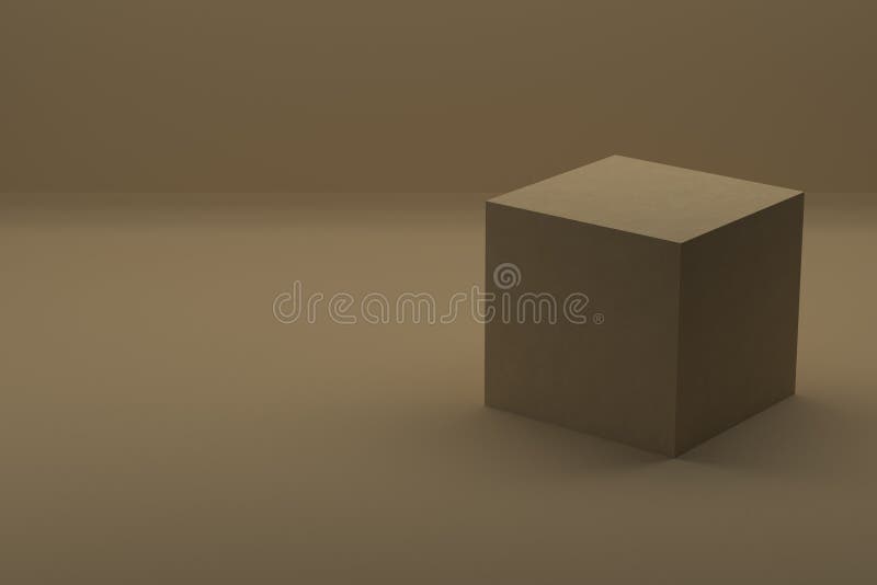 Simple Cube on the Background Stock Illustration - Illustration of ...