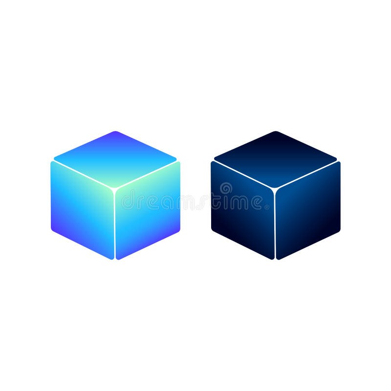 Cube for Web and Apps or Box, Package Icon in Modern Colour Design ...