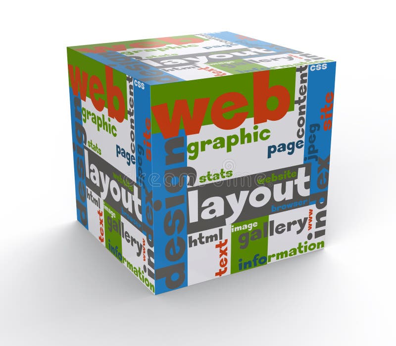Cube web design stock illustration. Illustration of title - 22319853