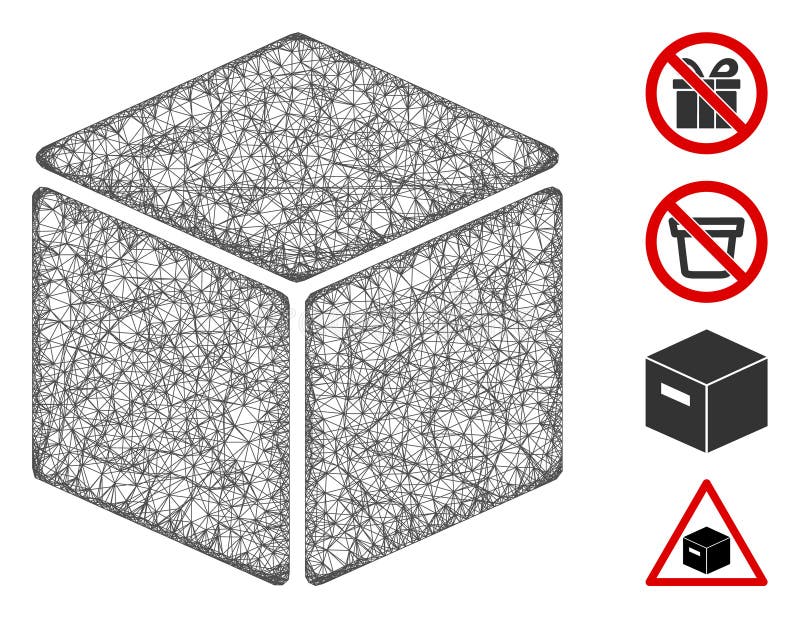 Cube Web Vector Mesh Illustration Stock Illustration - Illustration of ...