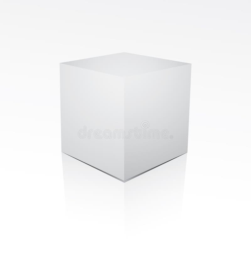 3D Blank White Box or Cube stock illustration. Illustration of brands ...