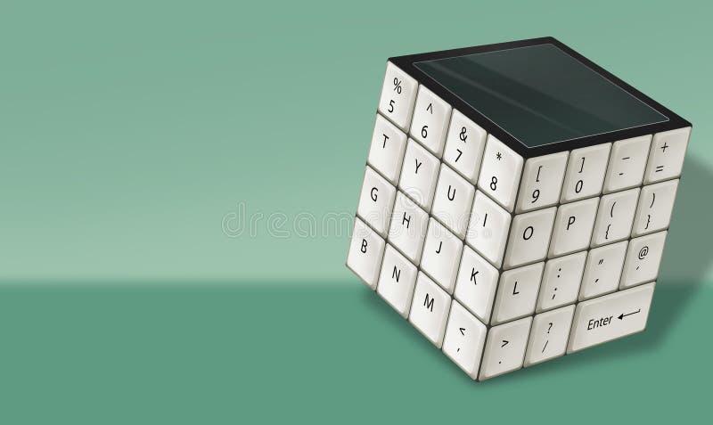 Cube White Keyboard stock image. Image of electronic - 34241059