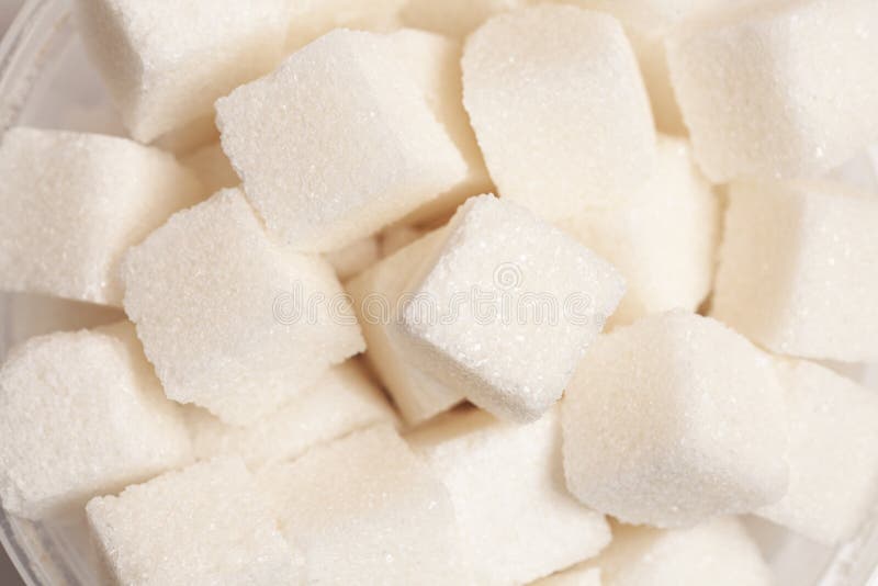 Cube of White Sugar, Top View Stock Image - Image of grained ...