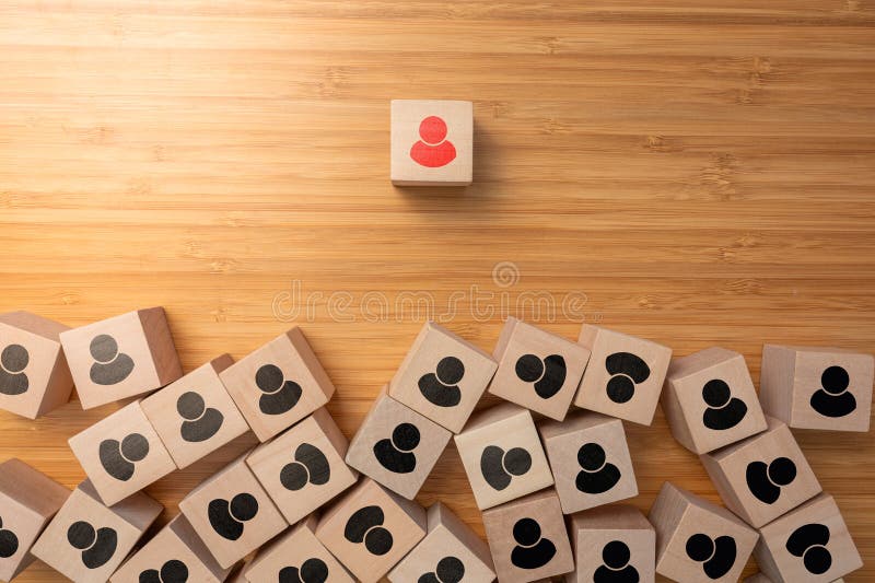 Cube Wooden Box Arrange Surface Teamwork Leader Success Business ...