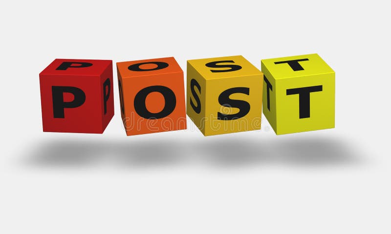 Cube word Post stock illustration. Illustration of isolated - 20292065