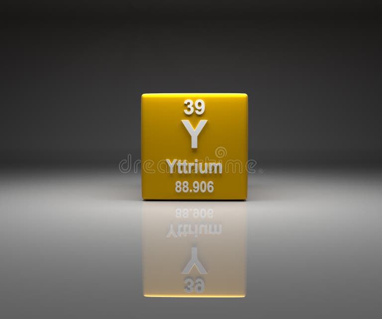 Cube with Yttrium Number 39 Periodic Table Stock Illustration ...