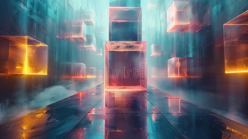 Cubed Geometry: Seamless Looping Animation of 3D Rendered Geometric ...