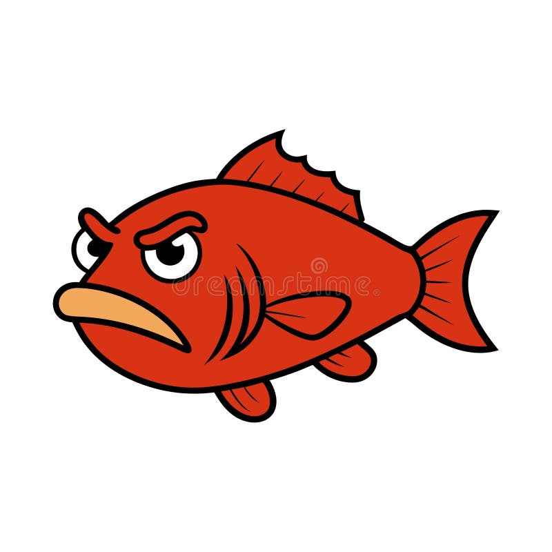 Cubera Snapper Fish Angry Icon Vector Stock Vector - Illustration of ...