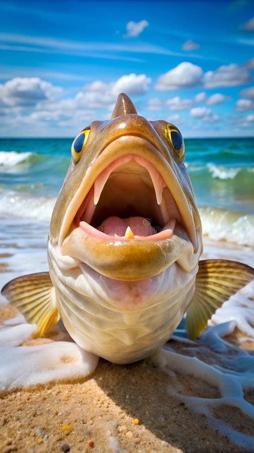 Cubera Snapper Fish Screams Office Stock Illustration - Illustration of ...