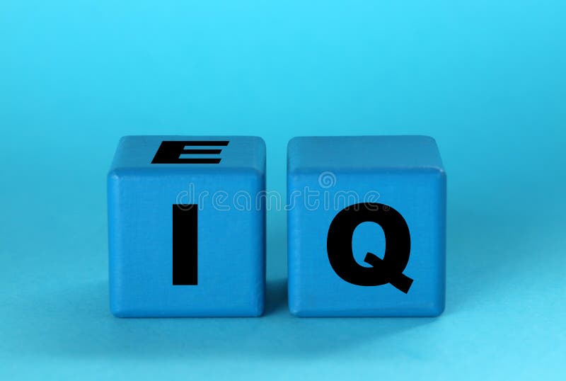 Cubes with Abbreviation IQ on Light Blue Background Stock Image - Image ...