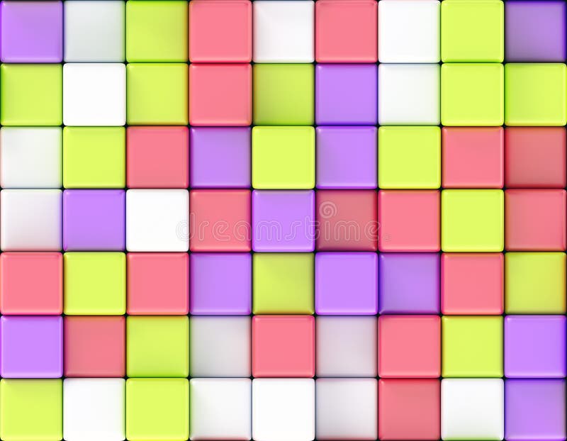 Cubes Abstract Background Random Color Stock Illustration ...