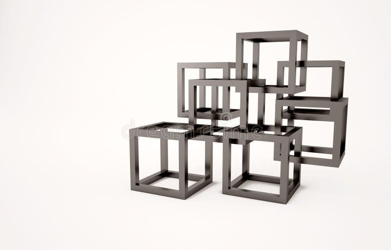 Cubes abstract composition stock illustration. Illustration of cube ...