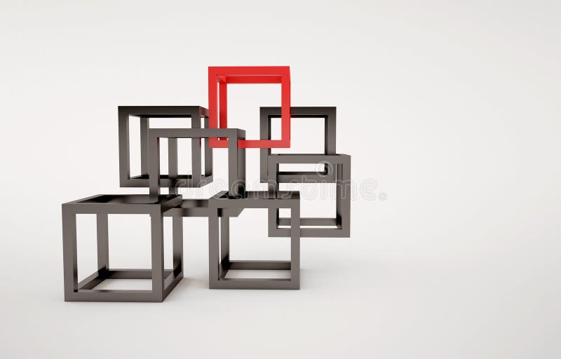 Cubes abstract composition stock illustration. Illustration of balance ...