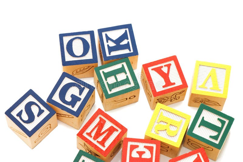 Cubes Avec Des Lettres D'isolement Sur Le Blanc Photo stock - Image du ...