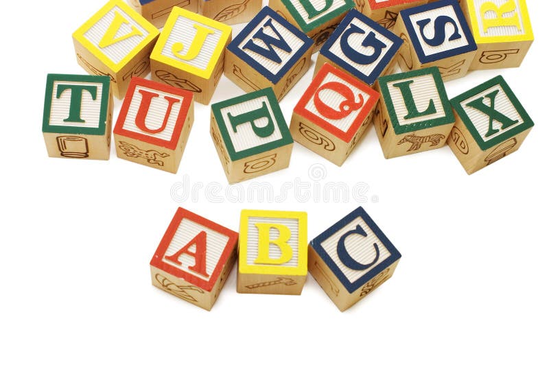 Cubes Avec Des Lettres D'isolement Sur Le Blanc Photo stock - Image du ...
