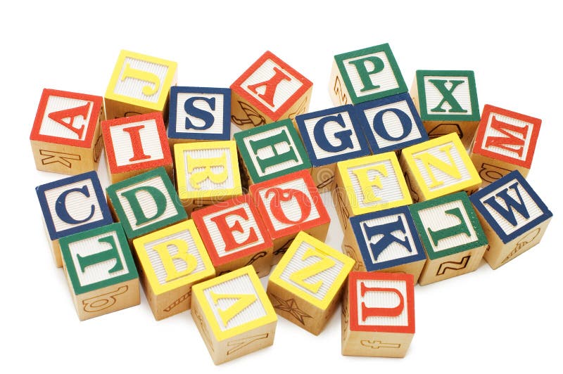 Cubes Avec Des Lettres D'isolement Sur Le Blanc Photo stock - Image du ...