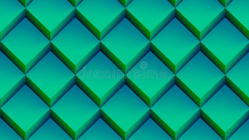 Cubes Background Green Block Shape Pattern Low Poly Geometry Effect ...