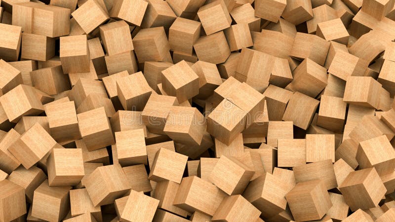 Wood cubes stock illustration. Illustration of background - 115556187