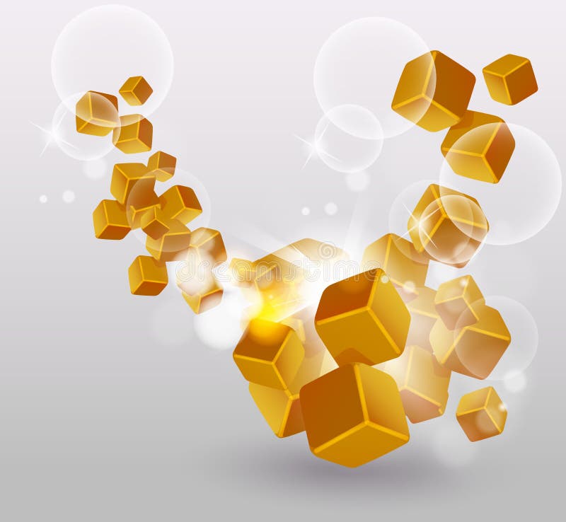 Cubes Banner Design Template Stock Vector - Illustration of glow ...