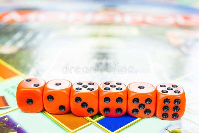 Cubes on the board game stock image. Image of business - 122536393