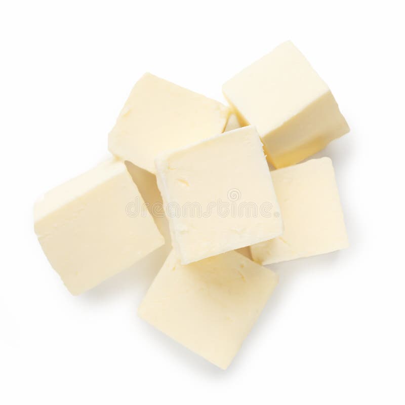Cubes of butter in bowl stock photo. Image of food, organic - 142985896
