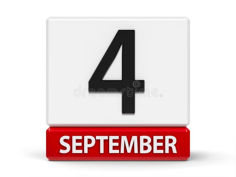 Cubes Calendar 4th September Stock Illustration - Illustration of ...