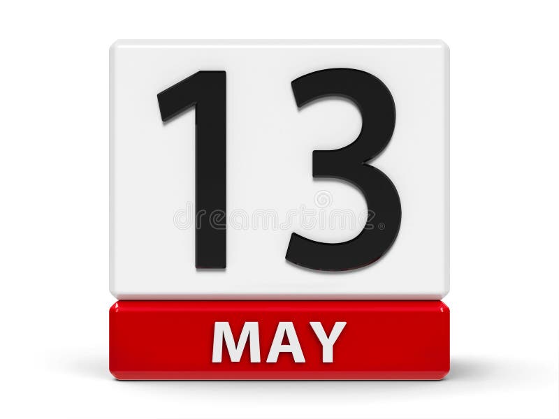 Cubes calendrier 13 mai illustration stock. Illustration du vacances ...