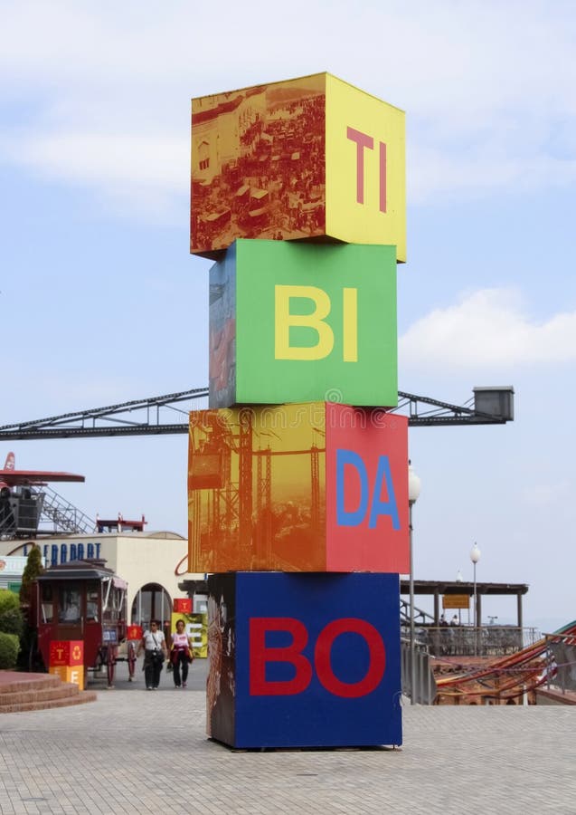 Cubes Called on Mount Tibidabo, Barcelona Editorial Photography - Image ...