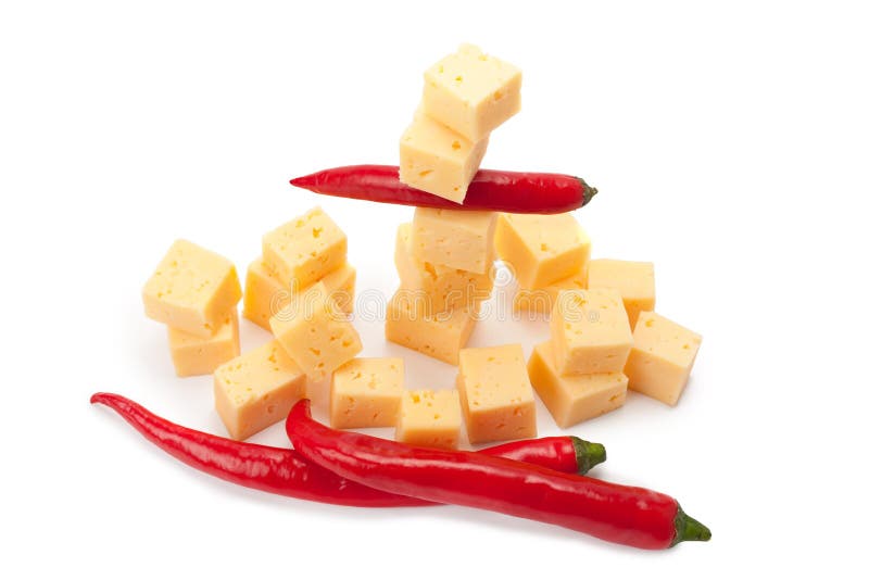 Cubes of cheese stock photo. Image of product, gourmet - 16866156