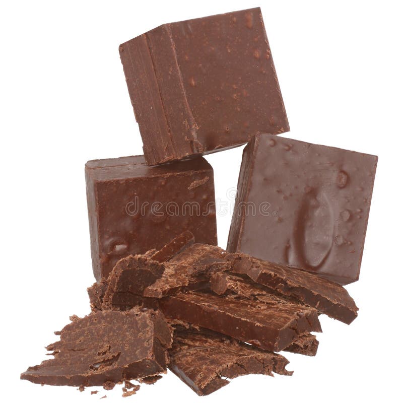Cubes of chocolate stock image. Image of group, stack - 32405861
