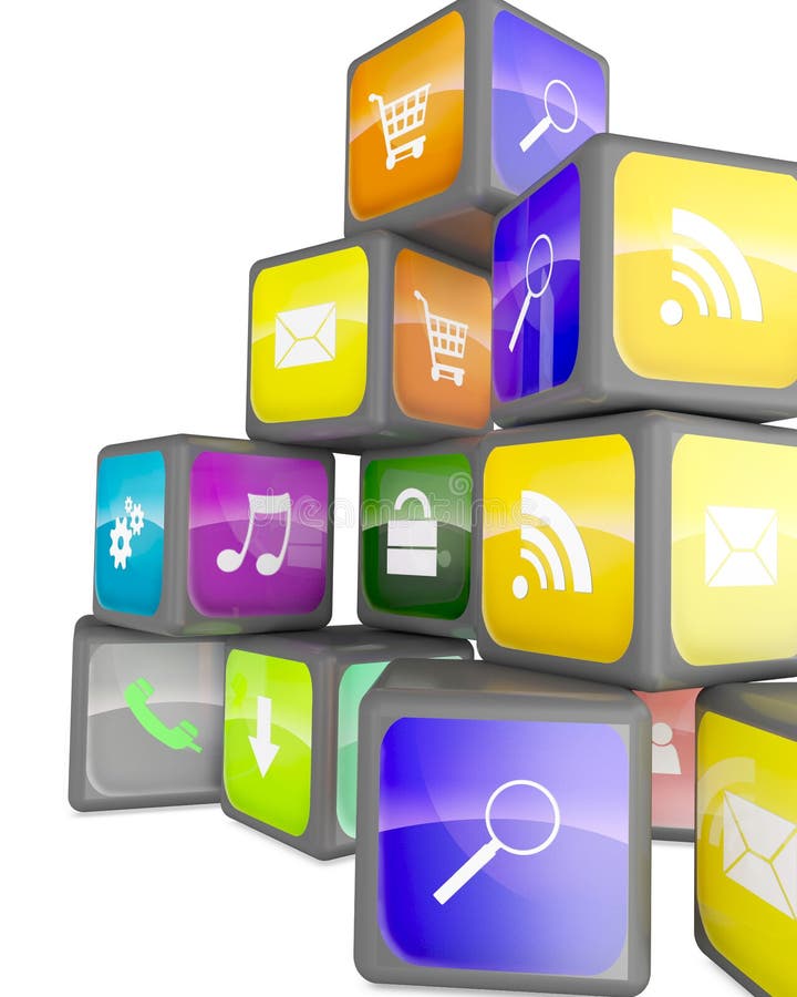 Sphere from Color Application Icons Stock Photo - Illustration of ...